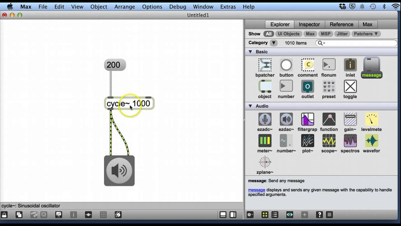Max MSP V6 Tutorial 3 - Cycle and messages