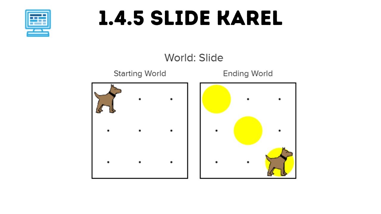 CodeHS Introduction to Programming 1.4.5 Slide Karel
