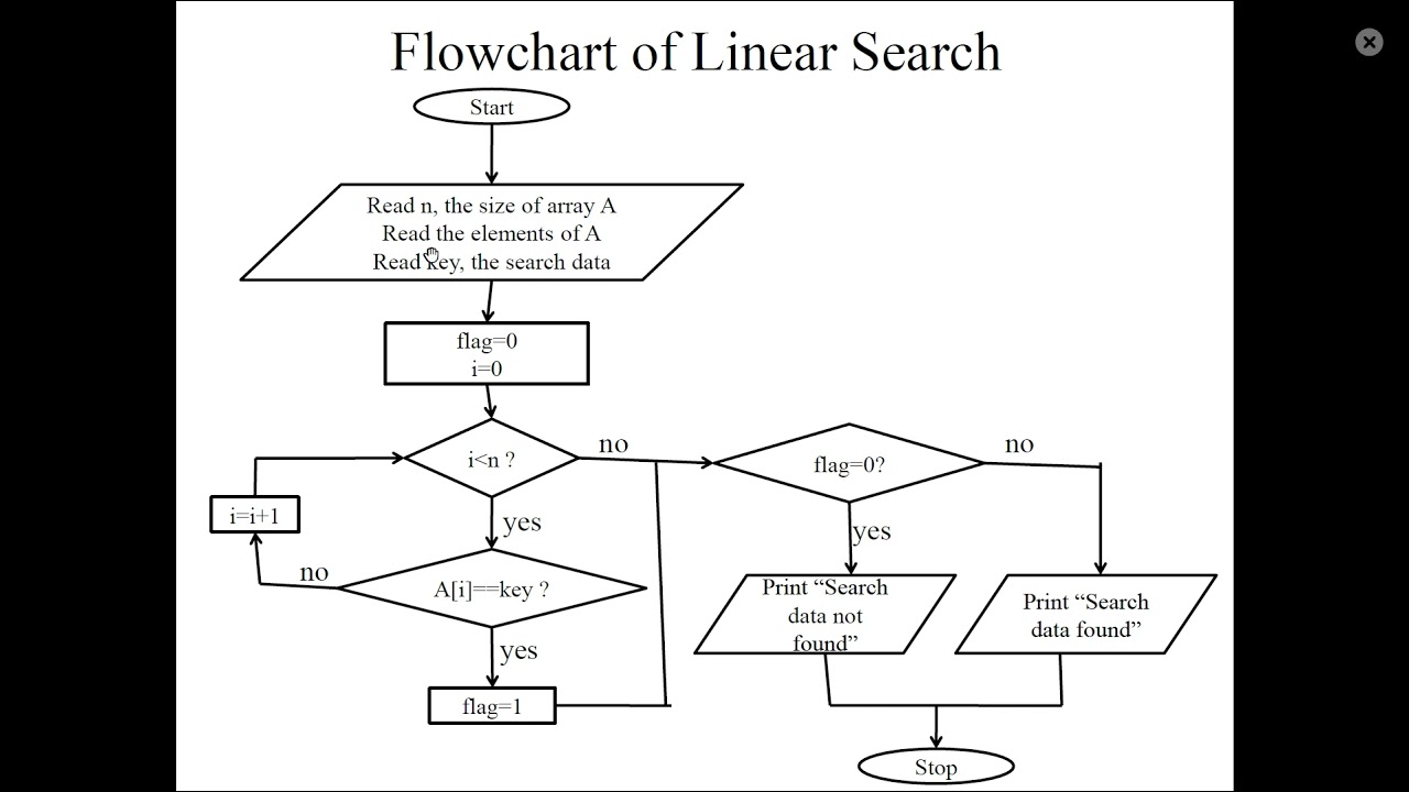 Linear Search: Algorithm, Pseudocode and Flowchart