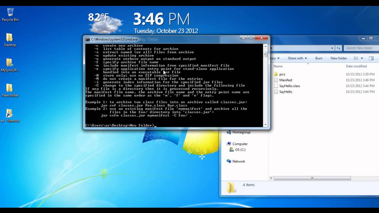 Create Jar ( Java Archive)  in CMD
