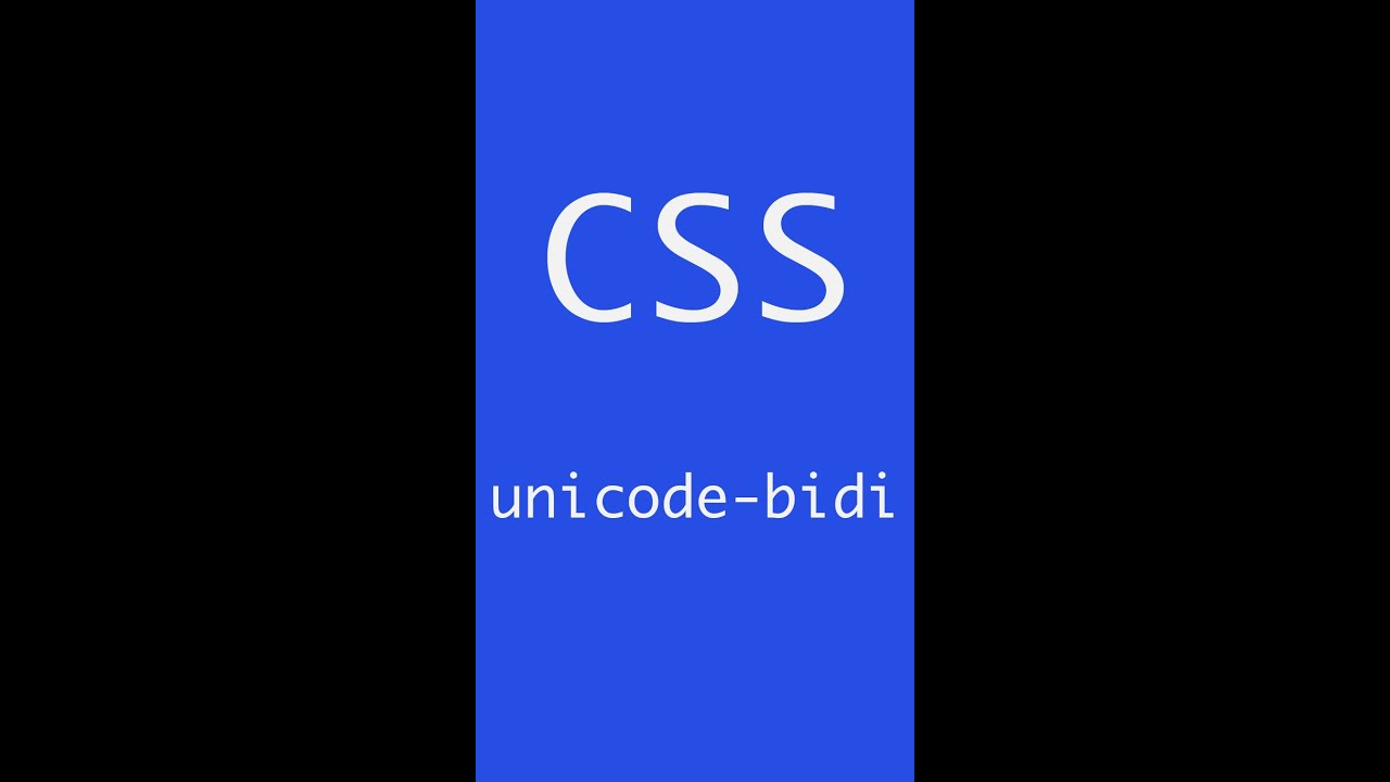 #36 unicode-bidi | CSS | Frontend | Take it easy #shorts