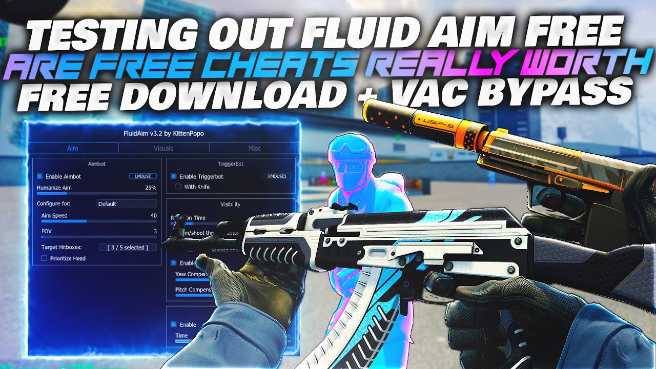 ARE CSGO FREE CHEATS WORTH? | FLUID AIM CSGO | FREE CHEAT REVIEW +  VAC BYPASS