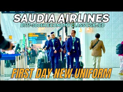 JAKARTA-JEDDAH SERAGAM BARU SAUDIA AIRLINES | CGK-JED SV817 B777-300ER HZ-AK31