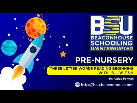Class - Pre -Nursery Reading words with b, j, z, w and v - Ms Attiqa Farman