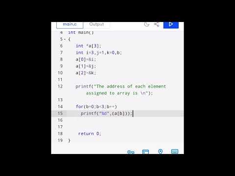 Array of pointers