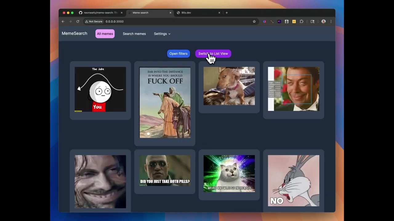 GitHub - neonwatty/meme-search: The open source Meme Search Engine and Finder. Free and built to ...