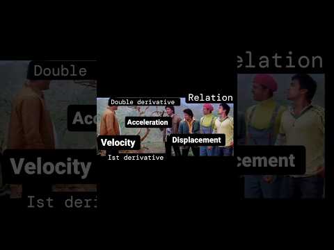 Relation between acceleration velocity & displacement#shortsvideo#education#shortsfeed#physics#tech