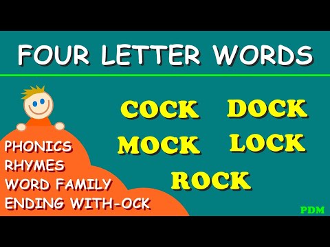 Phonics- OCK | 4 Letter Words | Vocabulary | English Words Reading | word Family | Sight Words