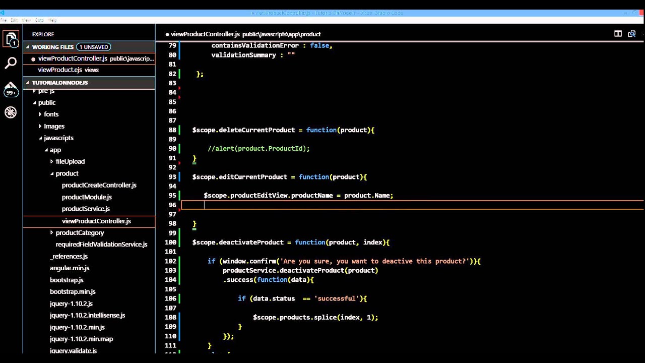 CRUD app with AngularJs, Node js, express js, Bootstrap, EJS, MySQL PART XV
