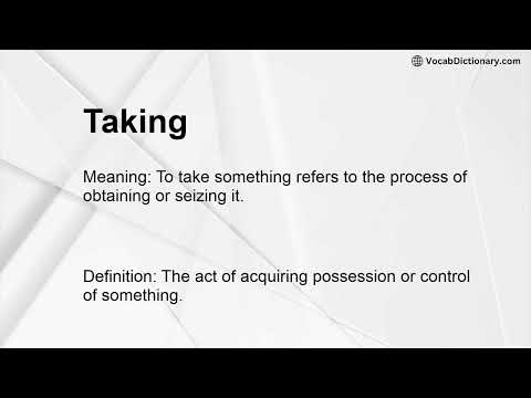 Taking Meaning