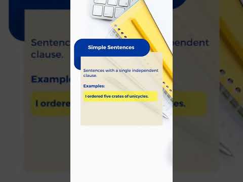 What is a simple sentence? #grammar