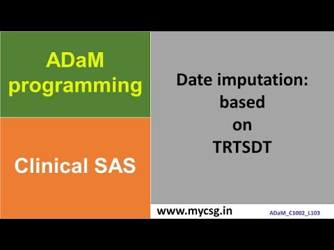 Clinical SAS - AE start date imputation - based on TRTSDT - ADaM_C1002_L103