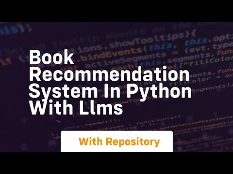 Book recommendation system in python with llms