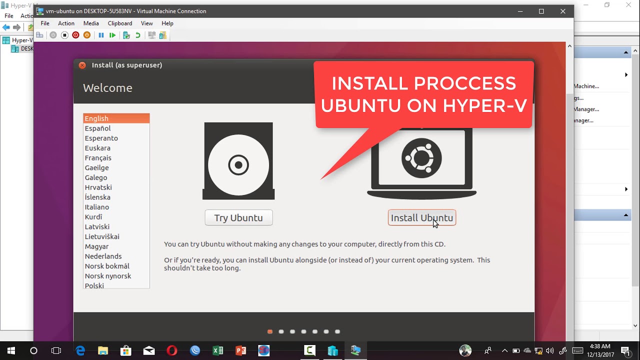 Create Linux Virtual Machine On Windows 10 Using Hyper-V