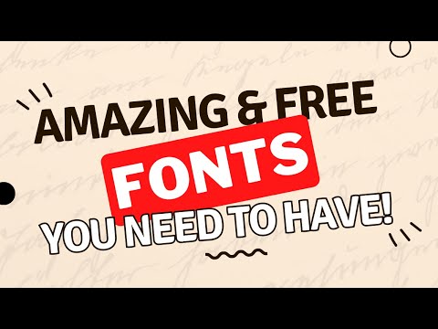 FREE FONTS YOU NEED TO DOWNLOAD NOW!