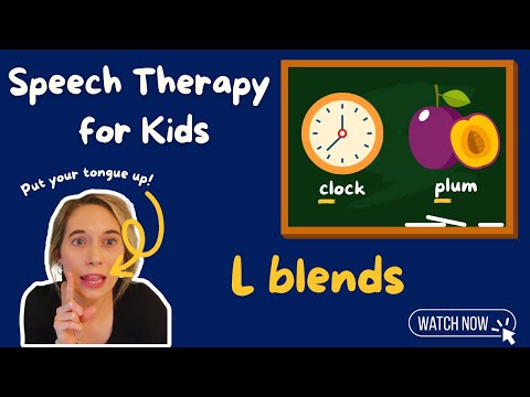 Speech Therapy L Blends | Articulation