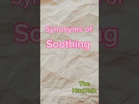 Synonyms of Soothing #englishgrammar