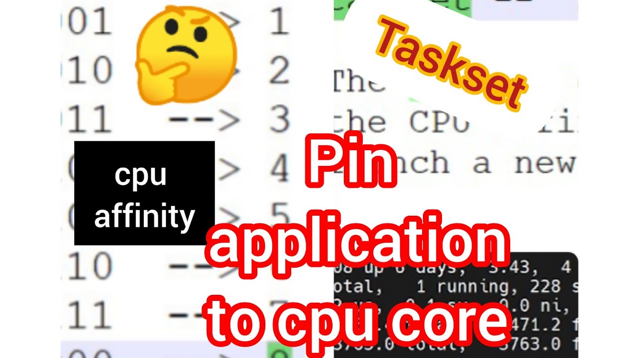Control application to run on particular CPU core | Linux command taskset | Changing CPU affinity