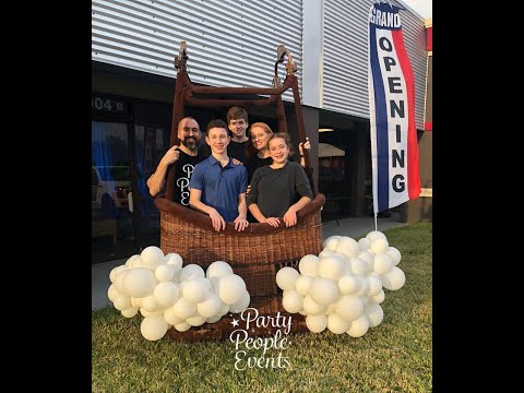 Party People Events Headquarters Expansion Balloon Store Ribbon Cutting celebration