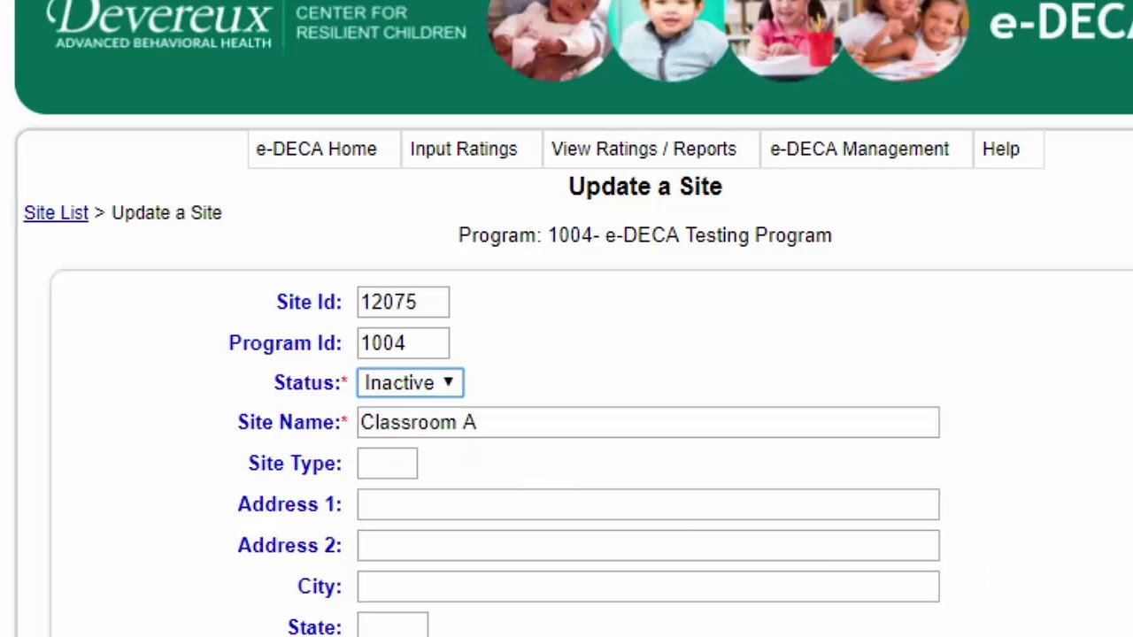 e-DECA: Inactivating a Site