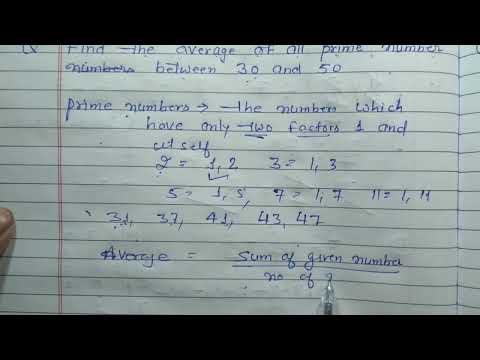 Find average of the prime numbers between 30 and 50