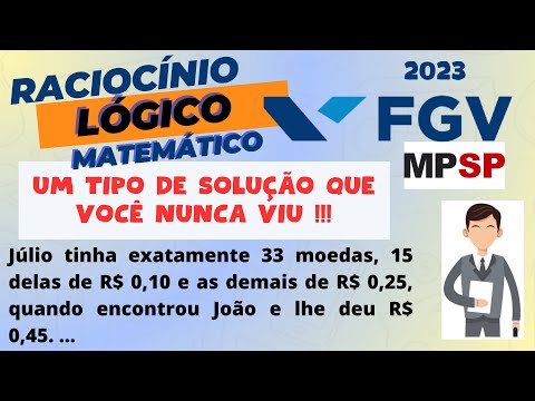 🔴FGV 2023 RACIOCÍNIO LÓGICO MATEMÁTICO MP SP OFICIAL DE PROMOTORIA I QUESTÃO 27