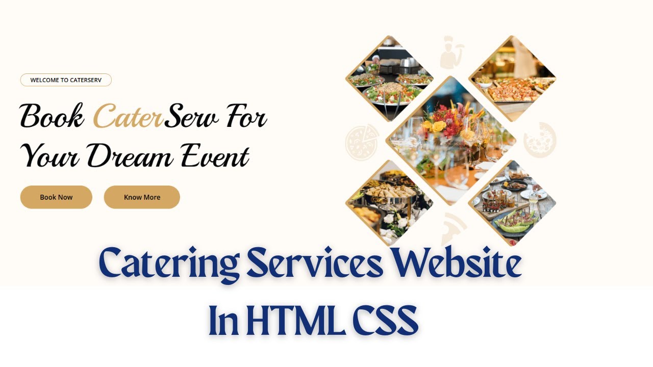 How to make a Catering Services website in HTML CSS and Javascript | Source code