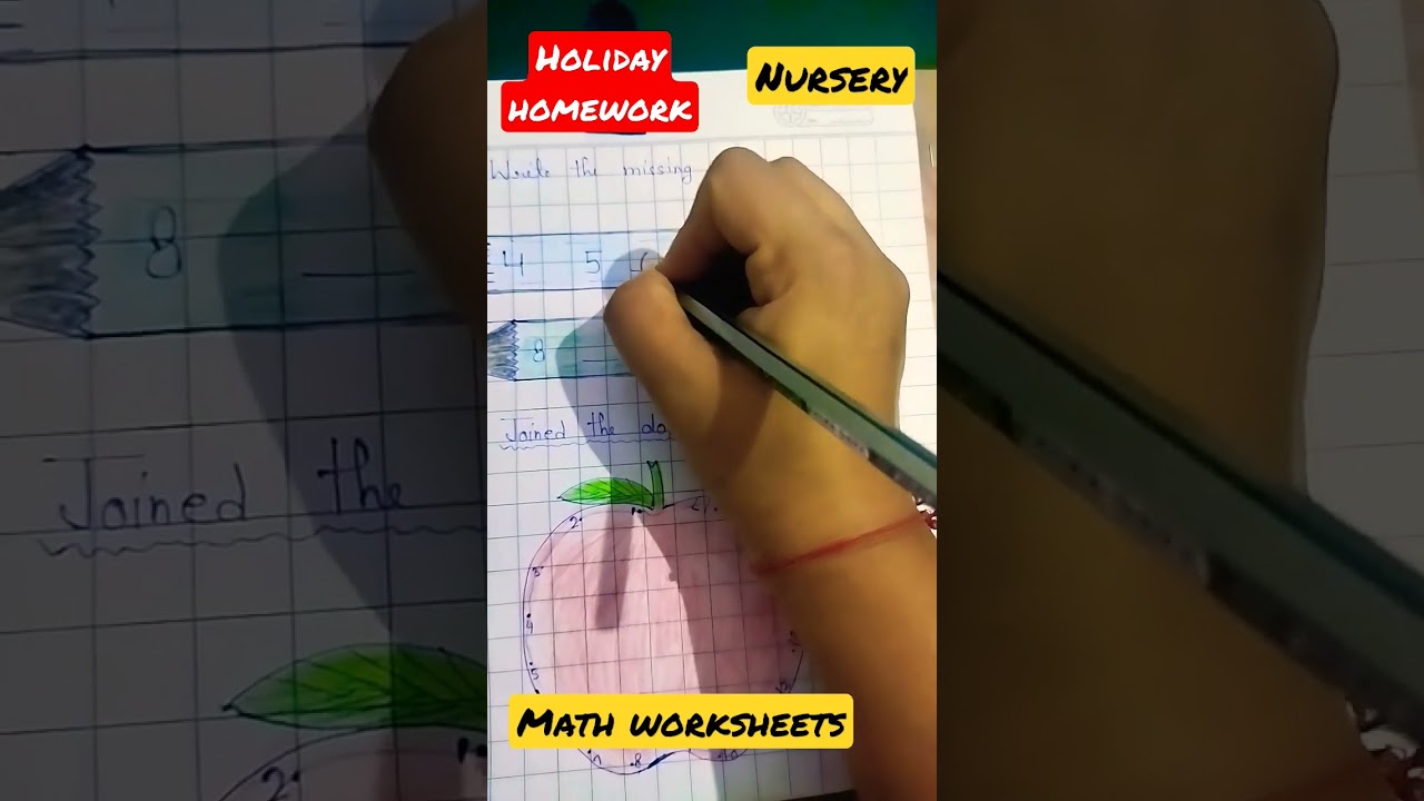 Holiday homework nursery math worksheets#nursery #nurserymath#holidayhomework@AapriAaprisrivastava