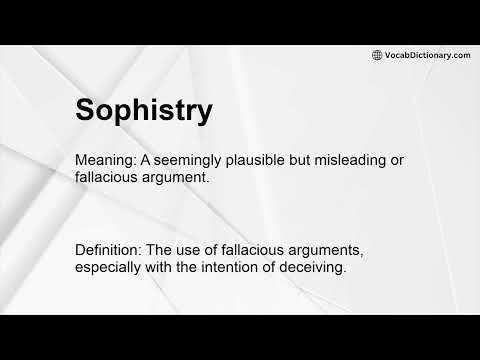 Sophistry Meaning