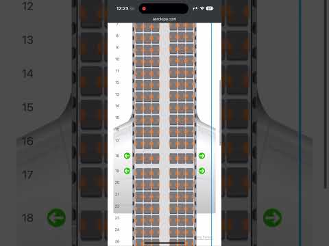 EasyJet A321-NEO seat map with premium economy and economy seats