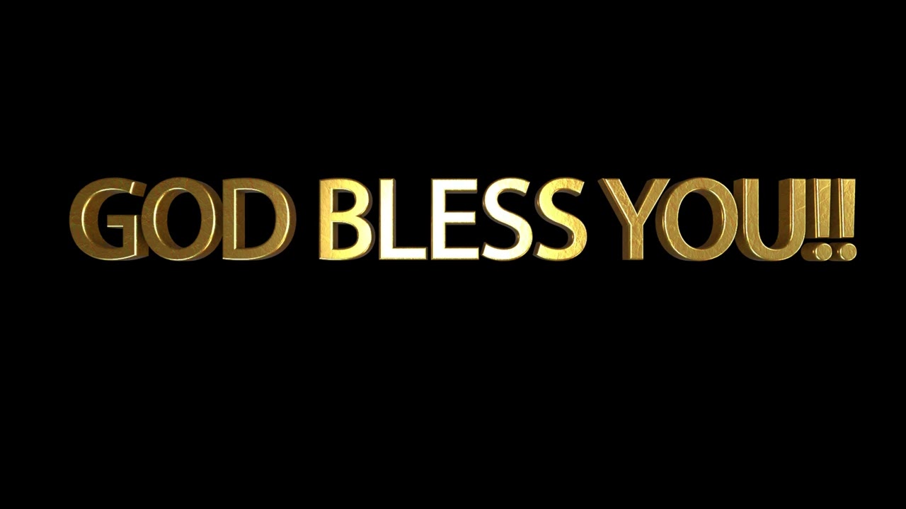 God Bless You 3D text animation - Free 4K stock footage