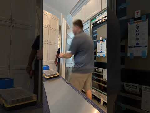 Installing Custom Panels on Custom Refrigerator, Wine, Freezer #kitchen #interiordesign