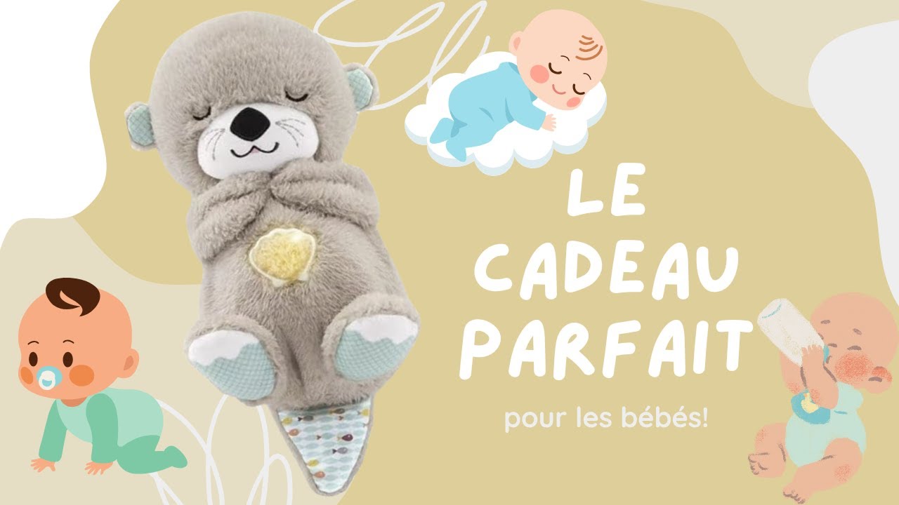 🎵 Fisher-Price Ma Loutre Câlins Bonne Nuit | Peluche Veilleuse Bébé Musicale | Peluche qui respire