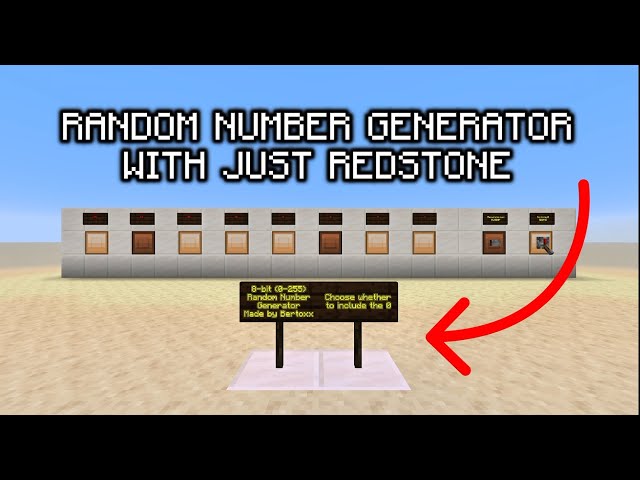 8-bit RANDOM NUMBER GENERATOR by Bertoxx Minecraft Map