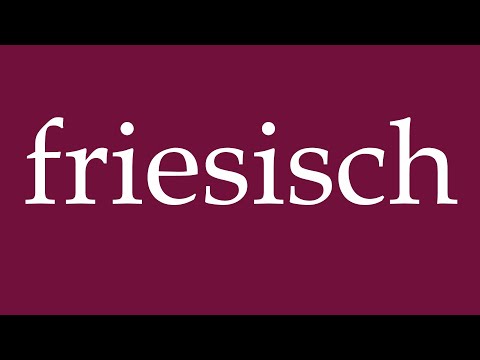 How to Pronounce ''friesisch'' (frisian) Correctly in German