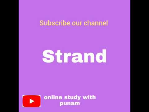 Strand meaning in Hindi and English ||