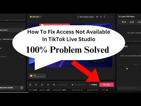 You WON'T Believe The Secret To Fixing TikTok Live Studio Access