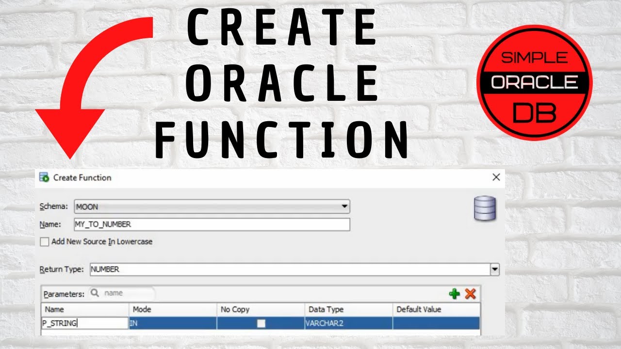 Create an Oracle Function Using Oracle SQL Developer