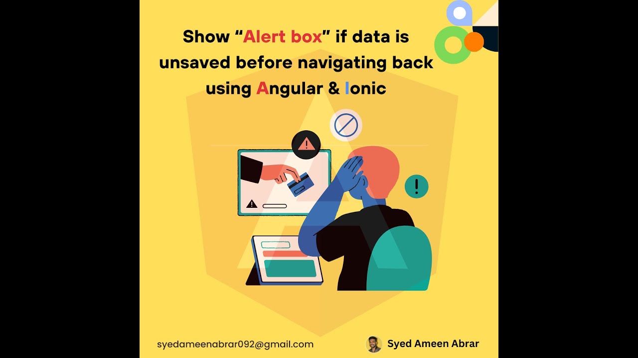 Warn user before leaving web page with unsaved changes | Angular | Ionic
