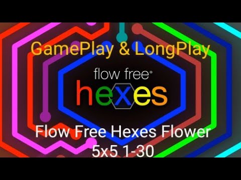 Flow Free Hexes - Flower 5x5 1-30 GamePlay HD