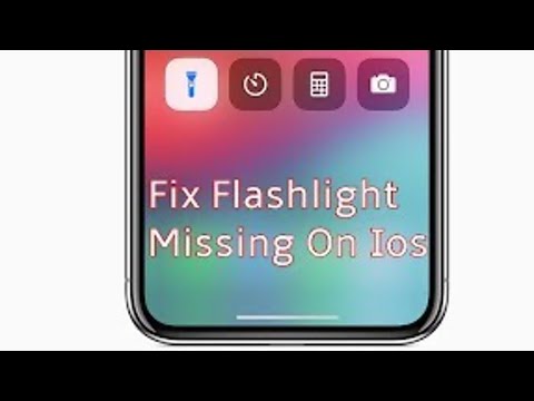 Flashlight Is Missing In Control Center On iPhone