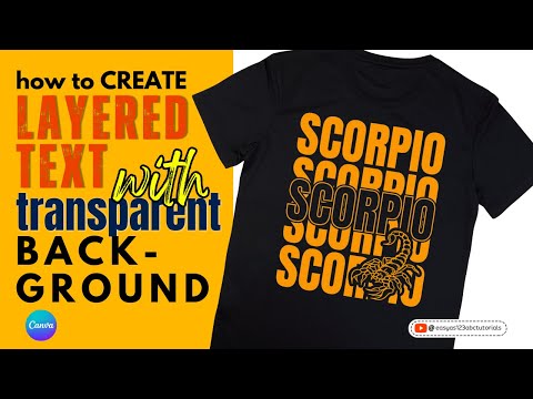 How to Create Layered text with Transparent Background in Canva Easy to Follow Tutorial for Beginner