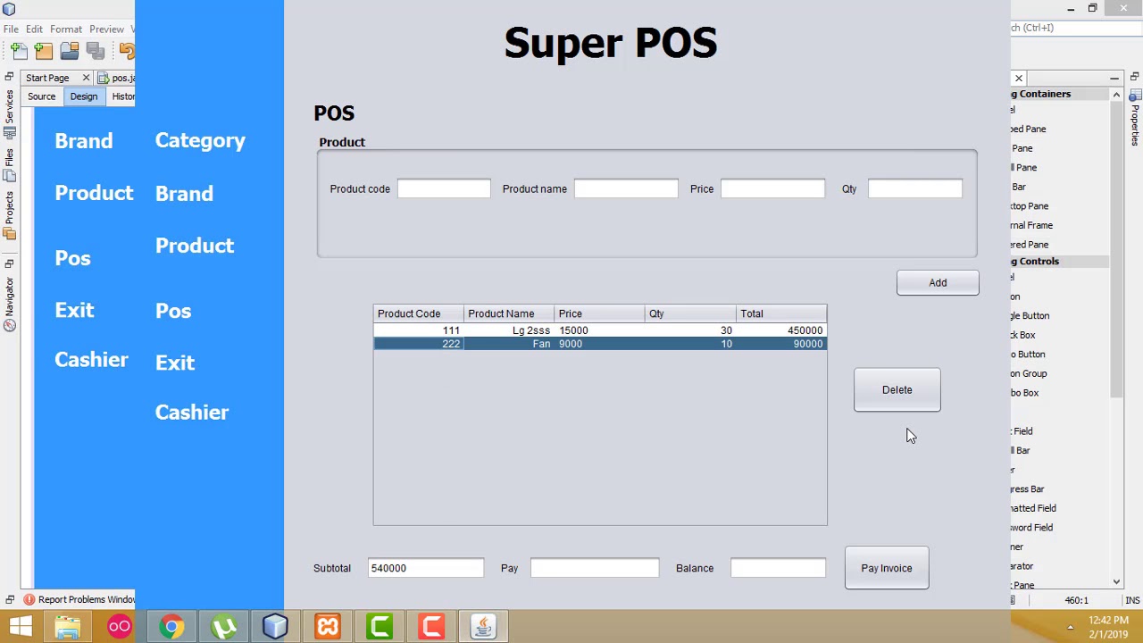 Inventory Management System in Java part 15