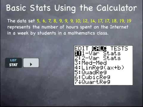 Algebra Review Calculator Stats