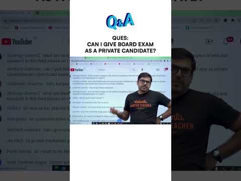 Can you give board exam as a private candidate? | Harsh sir #shorts #cbseboard
