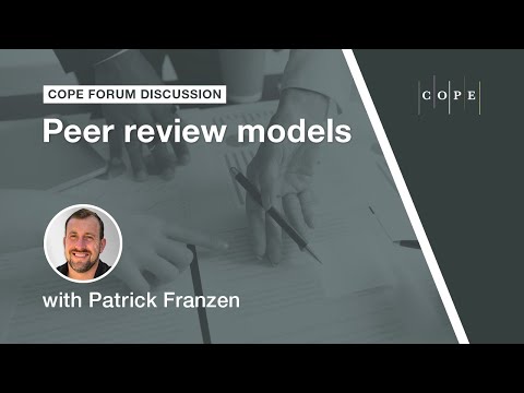 Peer review models, COPE Forum discussion