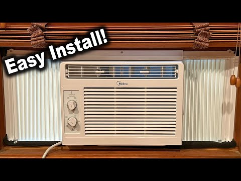 How to Install Midea 5000 BTU Window Air Conditioner | Model MAW05M1WWT AC Real-Time Installation