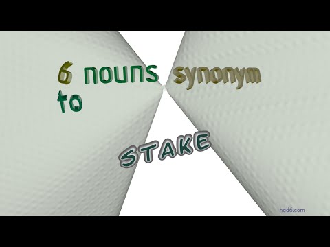 stake - 7 nouns synonym of stake (sentence examples)