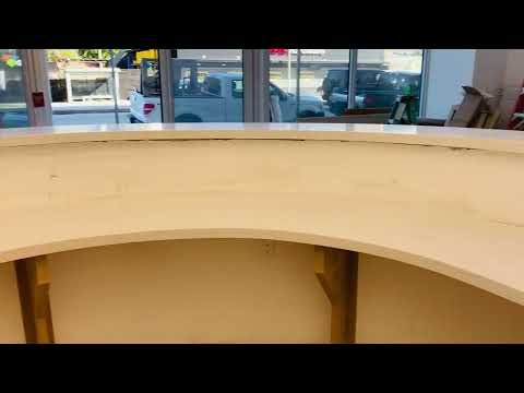 Sparkling white Quartz front Office Desk #custom #custommade #C&YKitchenDesignCorp