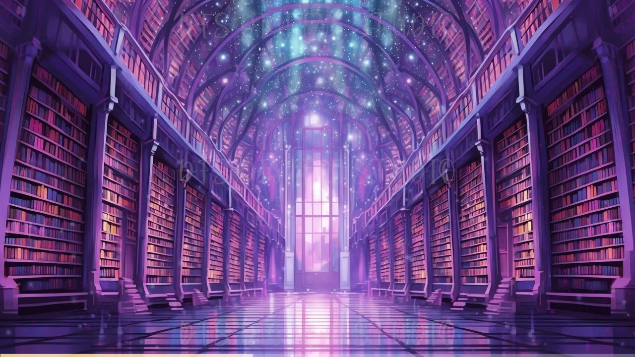grand library Vtuber Animated Background